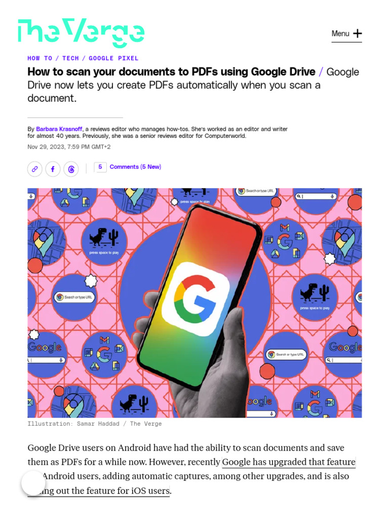 How To Scan Your Documents To PDFs Using Google Drive - The Verge | PDF