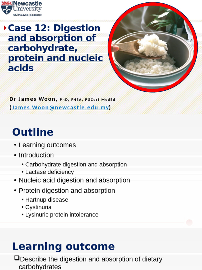 Case 12_Digestion and Absorption of Carbohydrate, Proteins and Nucleic ...