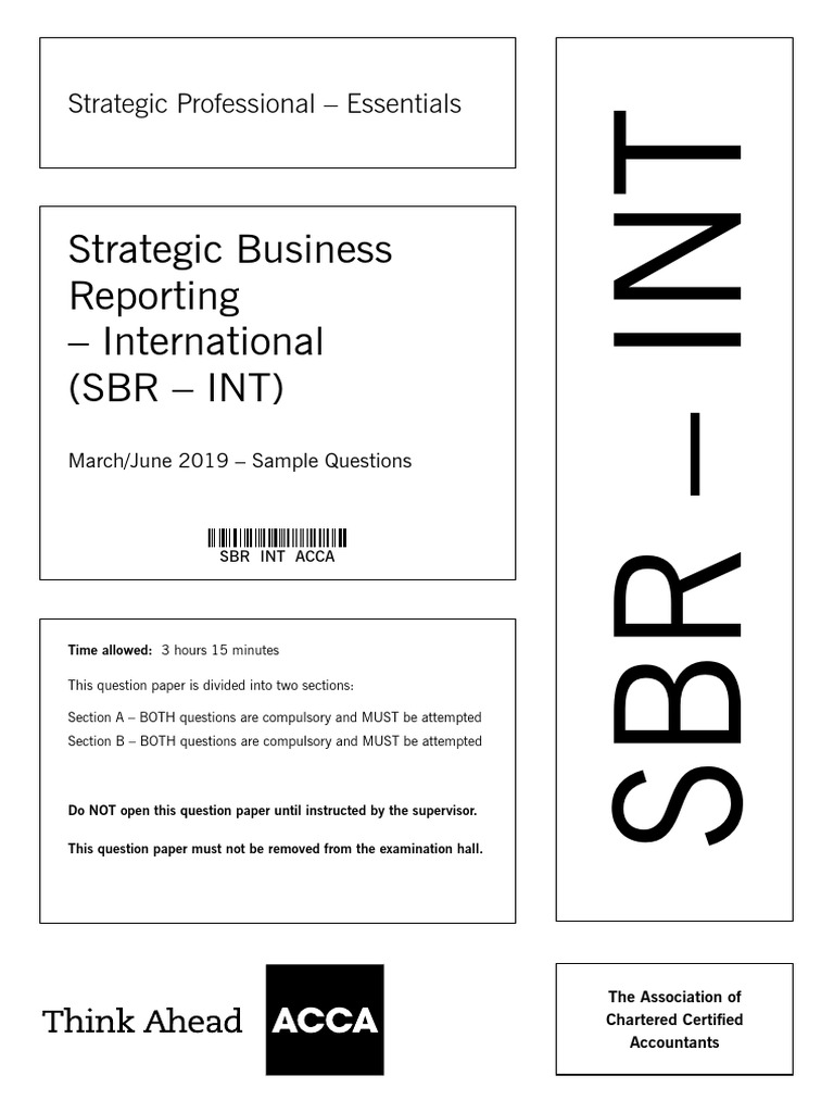 ACCA SBR QandA MJ19 | PDF