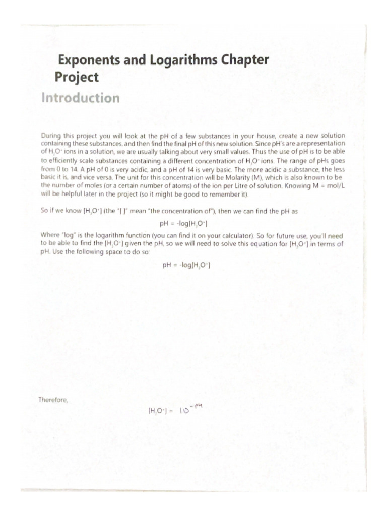 Logarithms Project | PDF