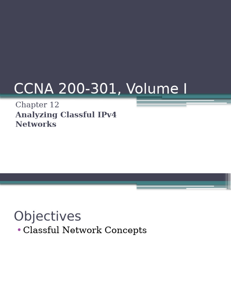 CCNA 200-301 Chapter 12 - Analyzing Classful IPv4 Networks | PDF