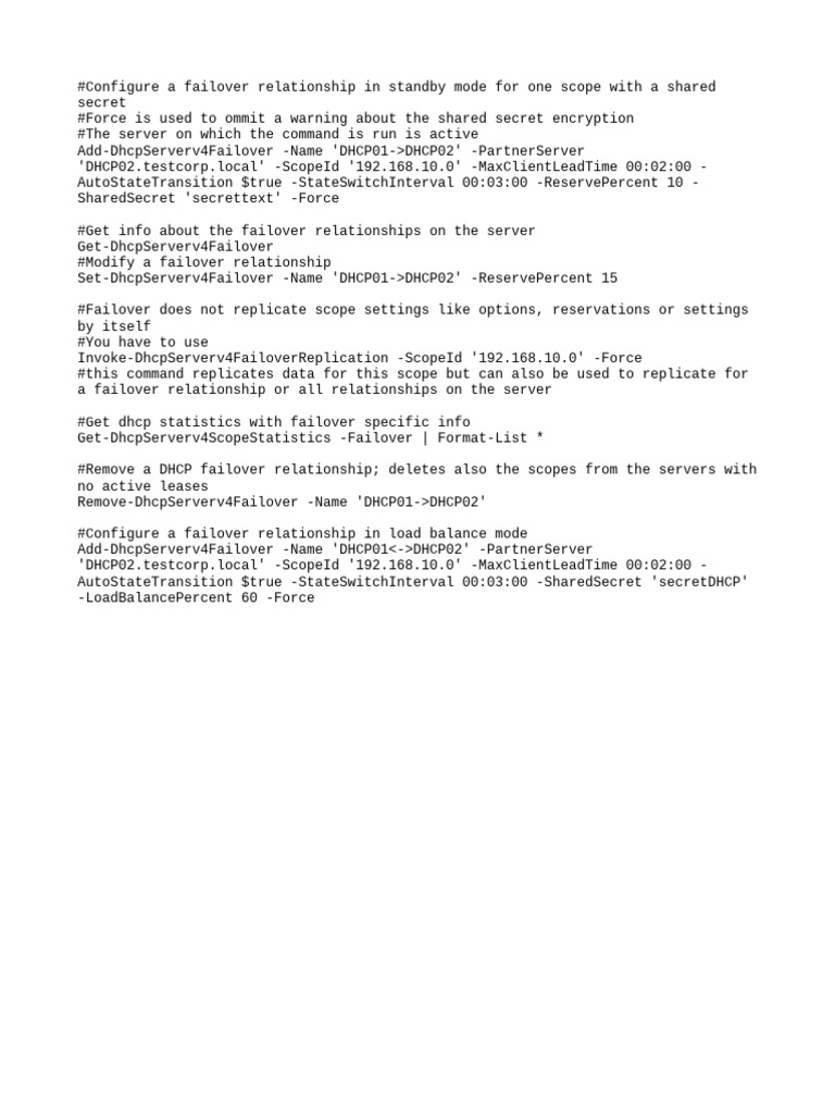 dhcp failover | PDF