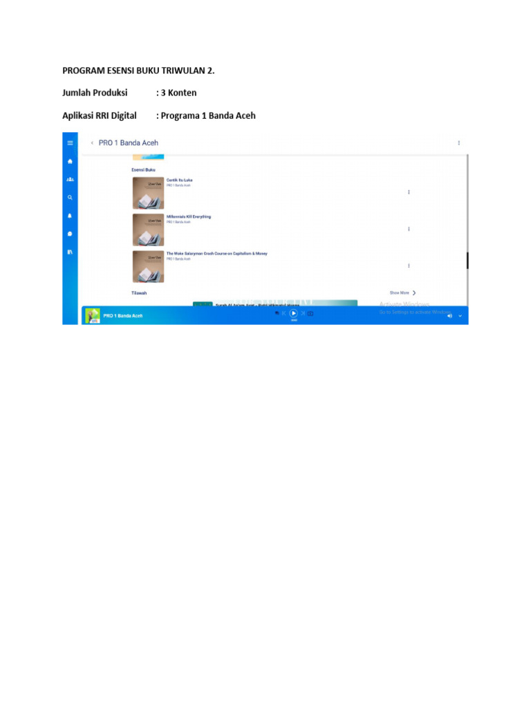 Program Esensi Buku Triwulan 2 | PDF | Technology & Engineering