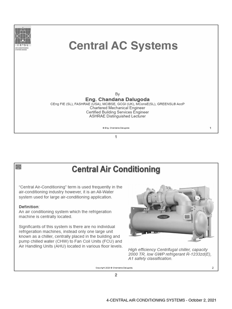 4-Central Air Conditioning Systems | PDF