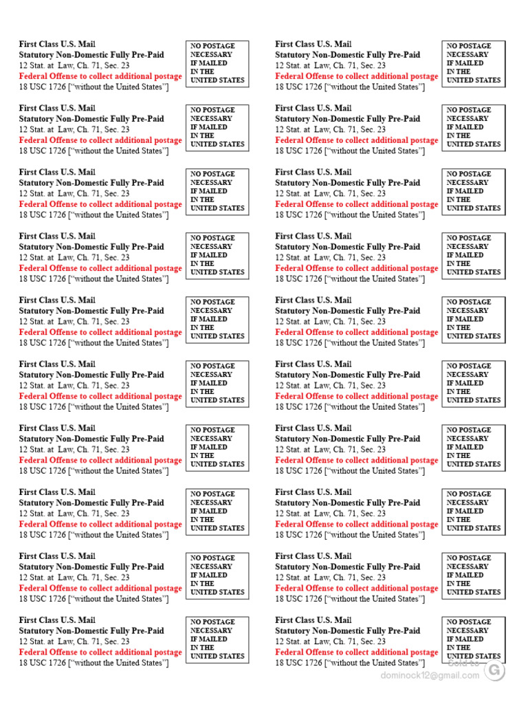 Prepaid Postage | PDF