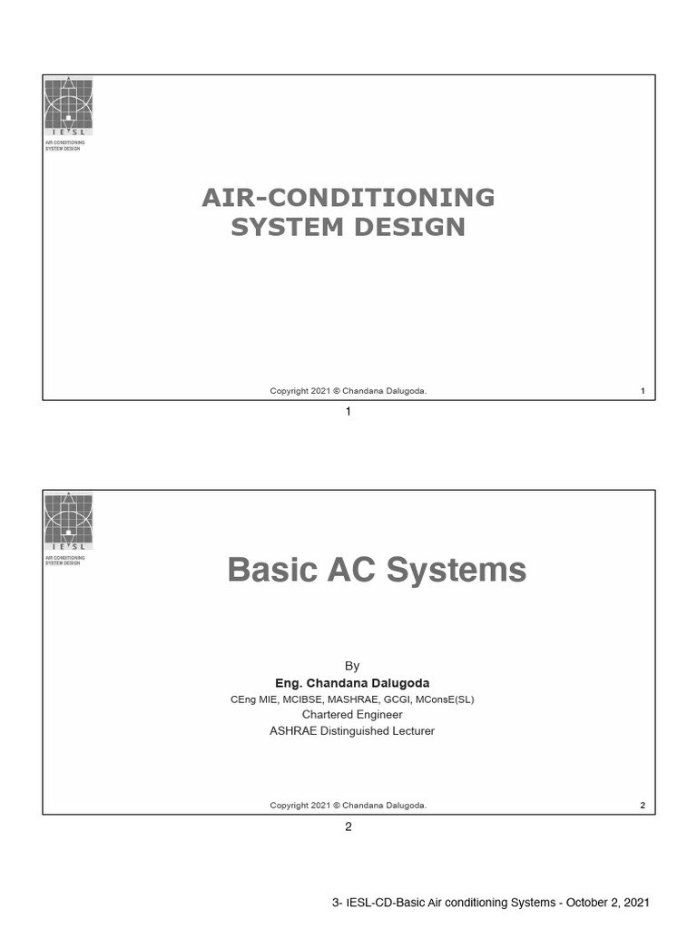 3 - IESL-CD-Basic Air Conditioning Systems | PDF