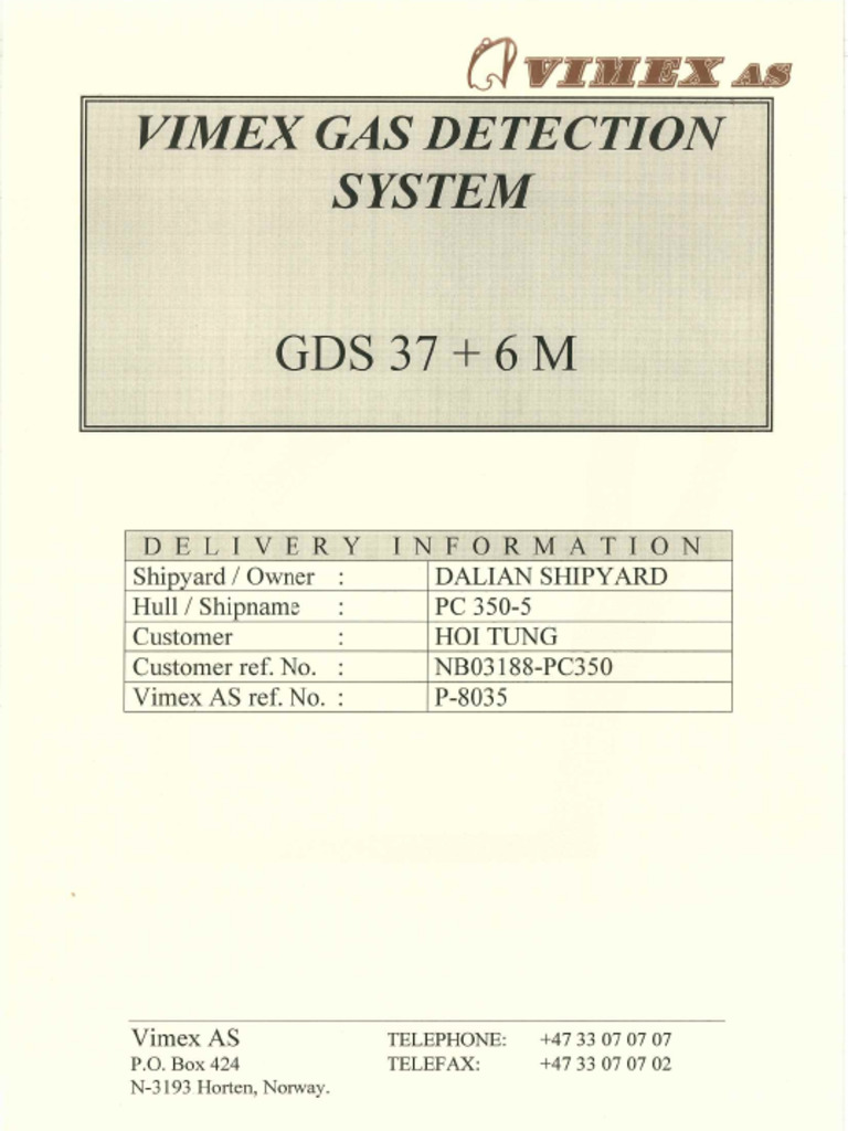 Sky Lark PC350 - 5 M 12 - Gas Detection System P-6-8035 | PDF