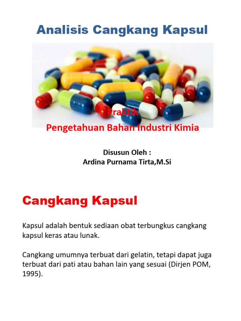 Analisis Cangkang Kapsul | PDF