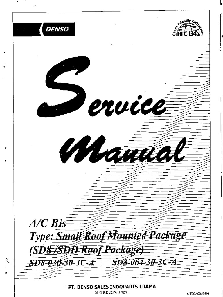 Denso-Service Manual SD-8 | PDF | Language Arts & Discipline