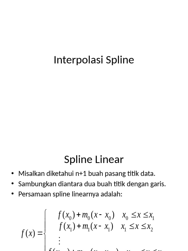 Interpolasi Spline | PDF