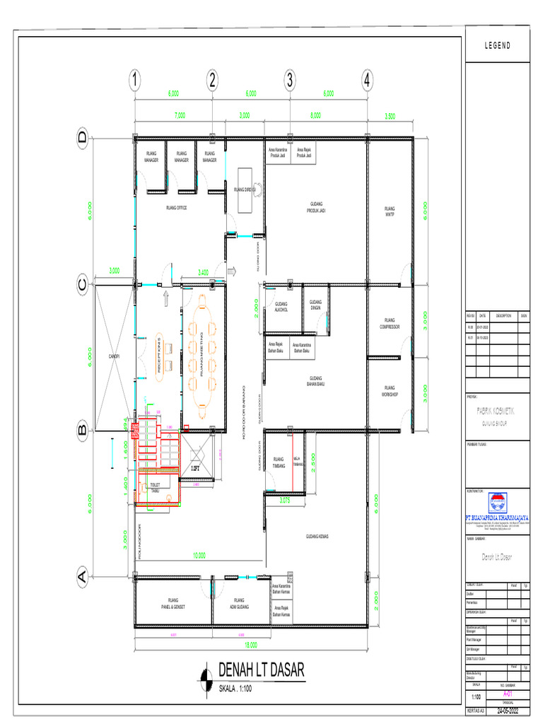 DENAH PABRIK LT 1 (04-11-2023) | PDF