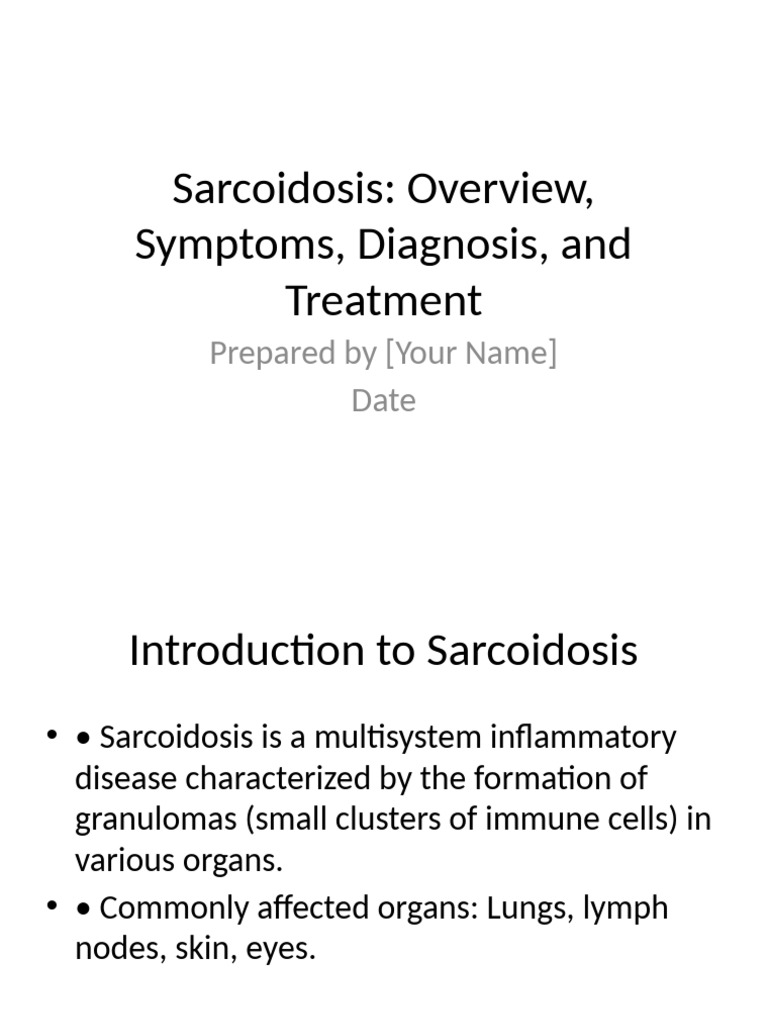 Sarcoidosis Presentation | PDF