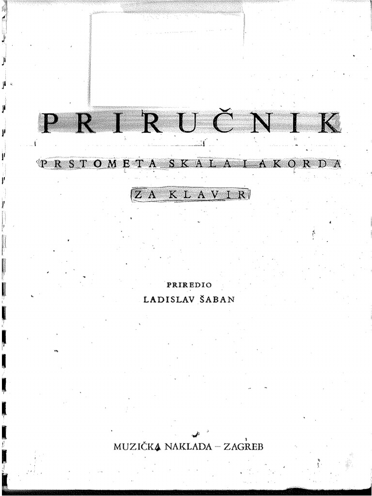 Note Priručnik Za Klavir | PDF