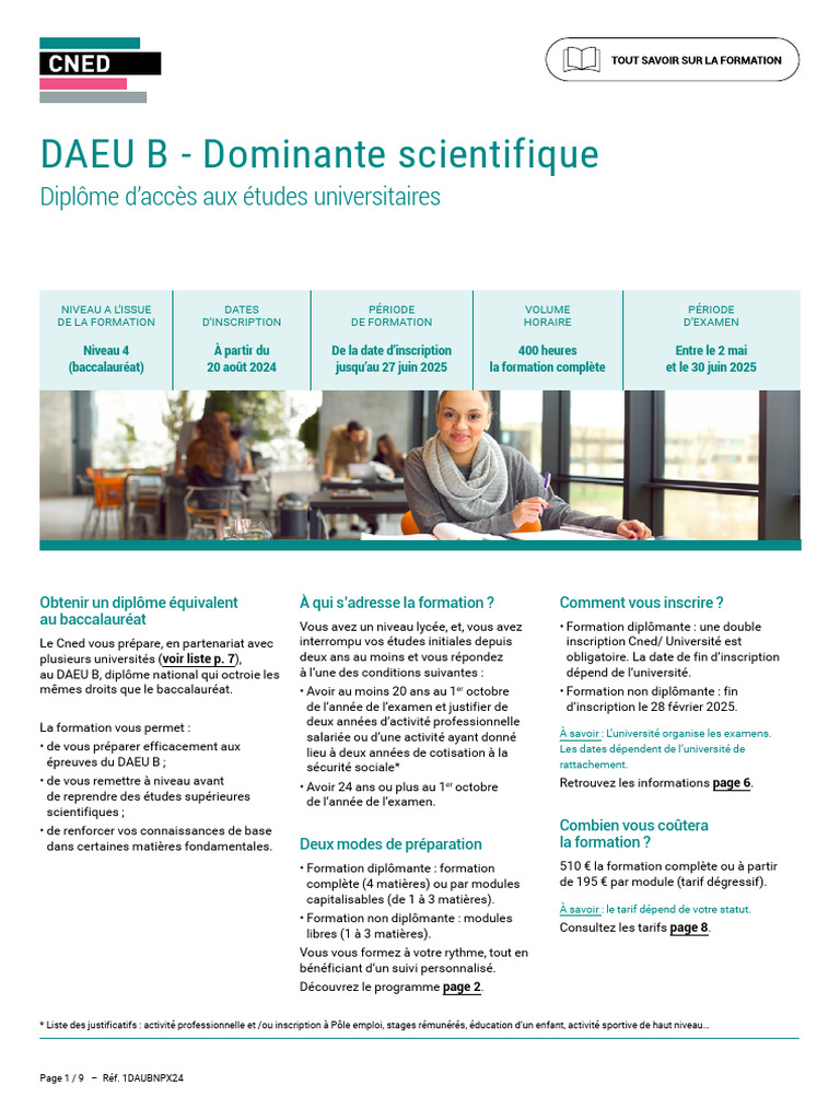 Cned Daeu B Doc24 | PDF