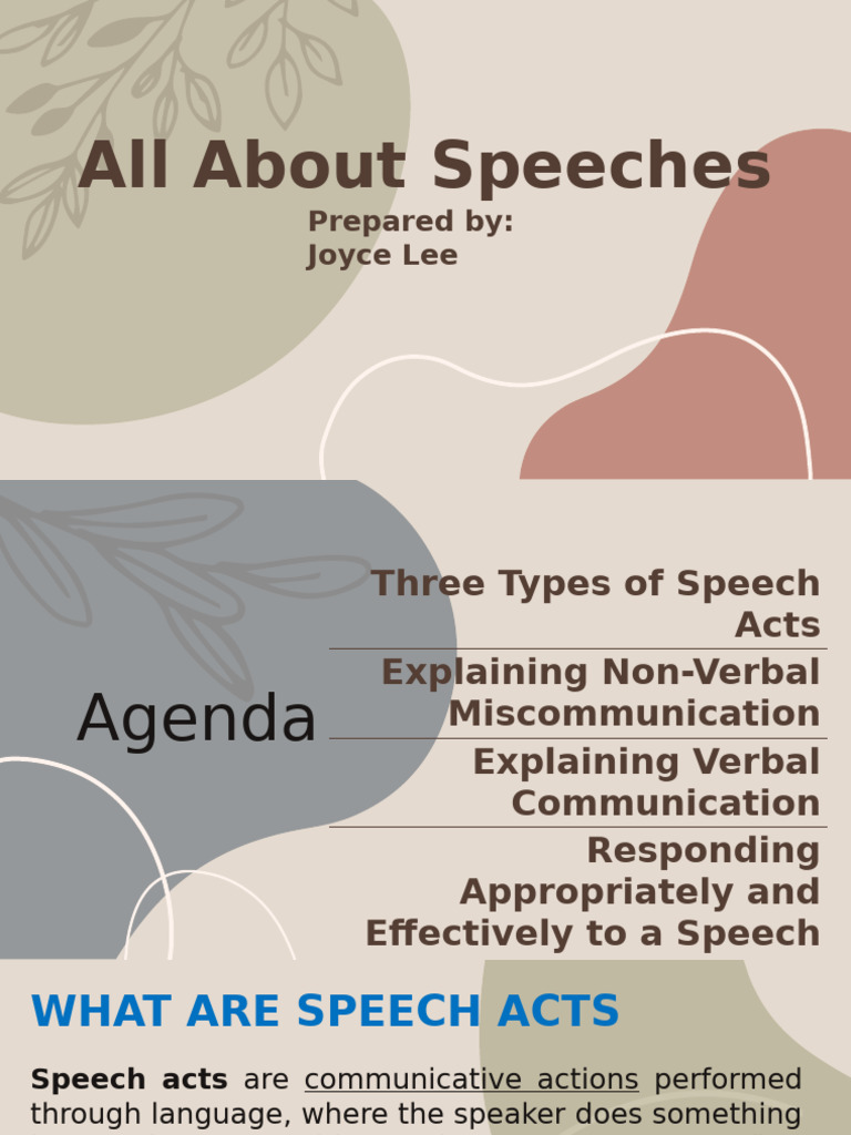 All About Speeches (G11) | PDF