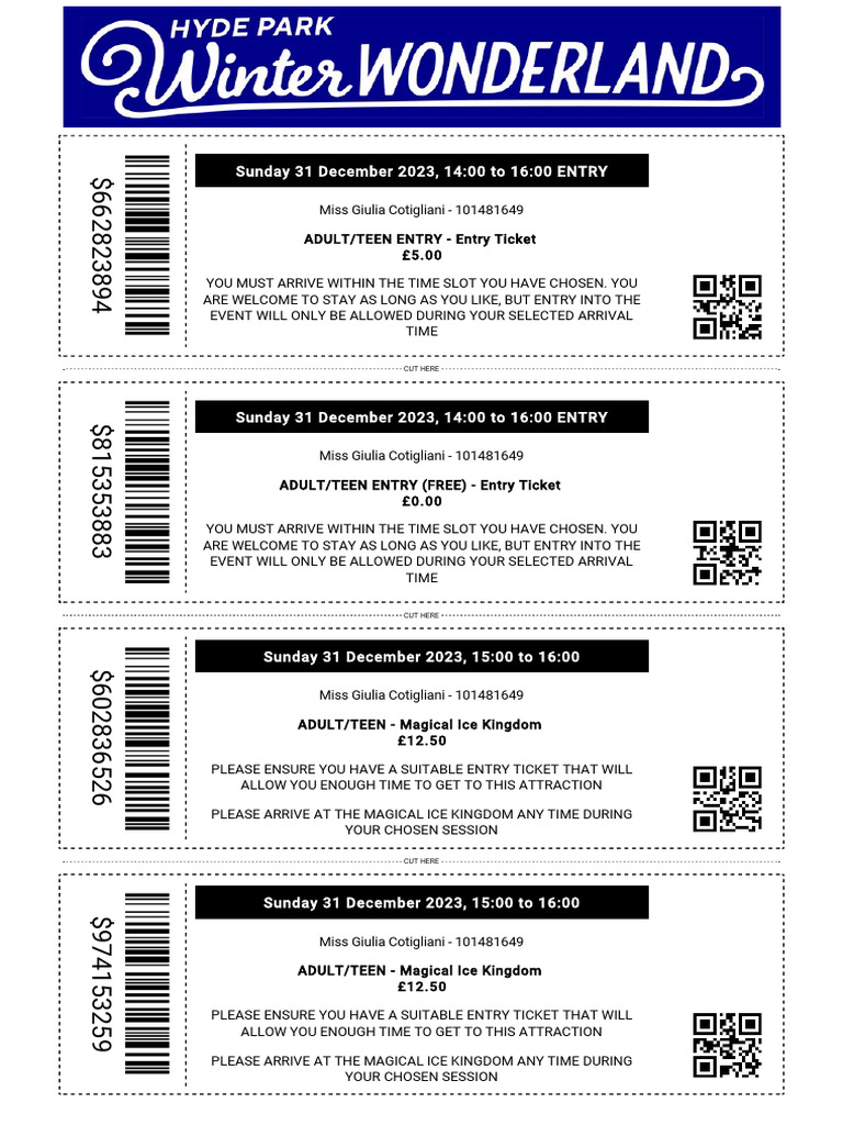 Biglietti Winter Wonderland | PDF