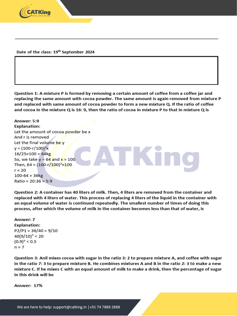 19th Sep - A1, A2, A3 - Time and Work 2 | PDF