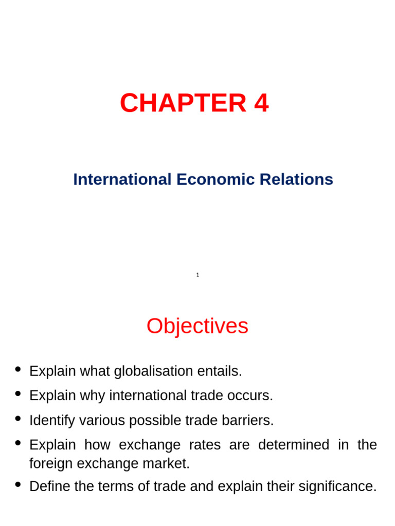 CHAPTER 4 (International Economic Relations) | PDF | Exchange Rate ...
