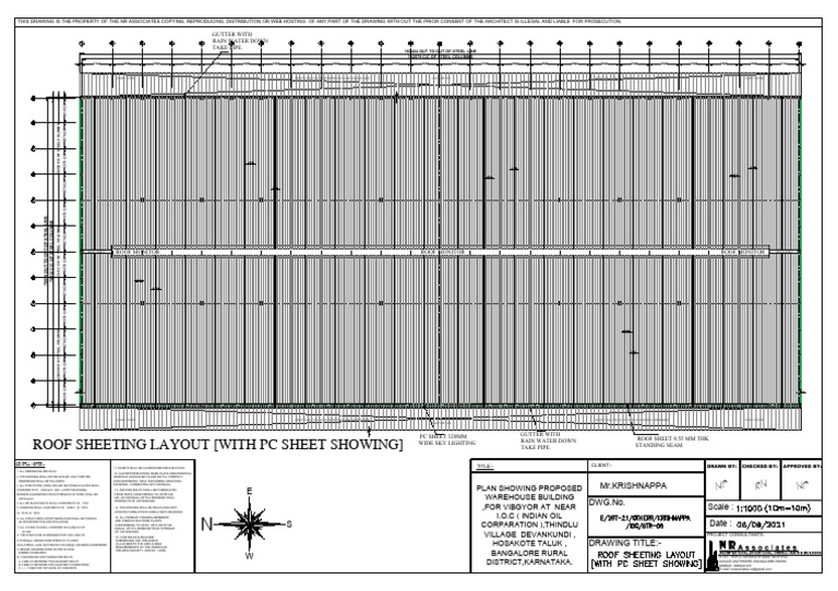 Roof Sheeting Layout | PDF
