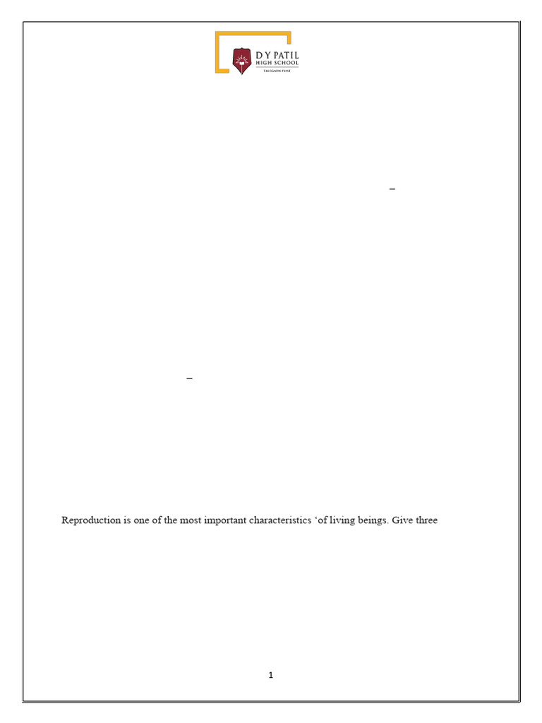 Biology Worksheet Grade 10 | PDF | Reproduction | Small Intestine