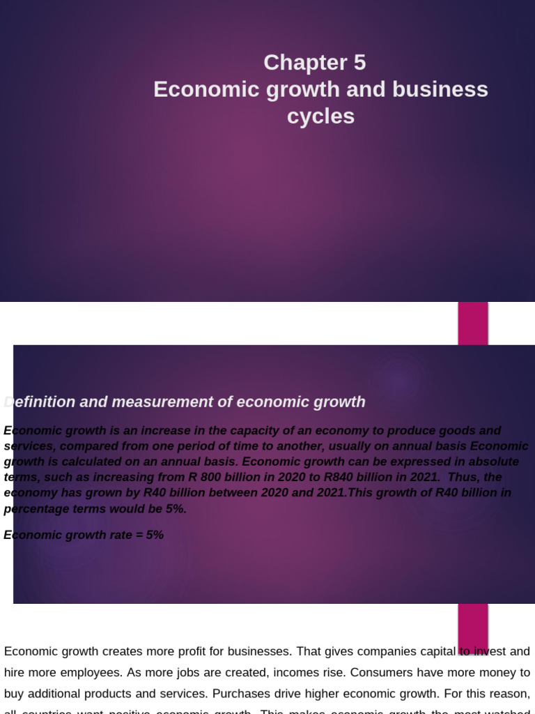 Chapter 5 Economic Growth and Business Cycles (2024) | PDF | Gross ...