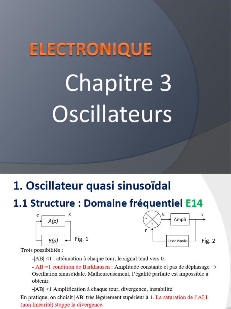 E3 Oscillateurs | PDF