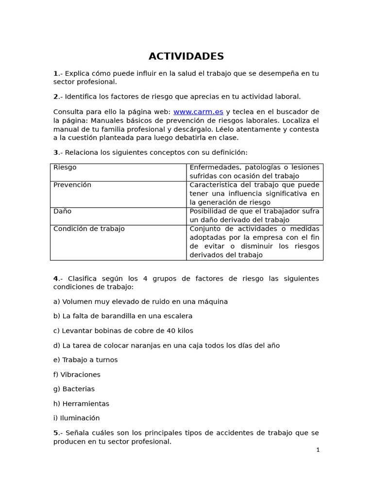 Mis Ejercicios de Prevencion | PDF