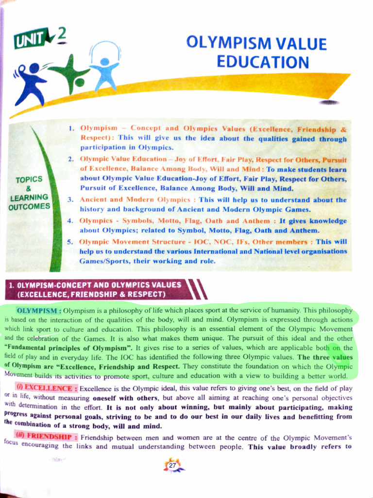 Olympic Values Education Overview | PDF | Olympic Games | Sports