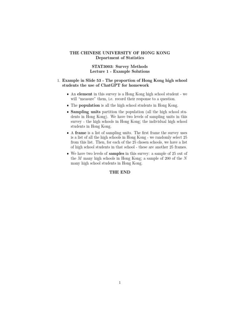 Lecture1 - Example Solutions | PDF