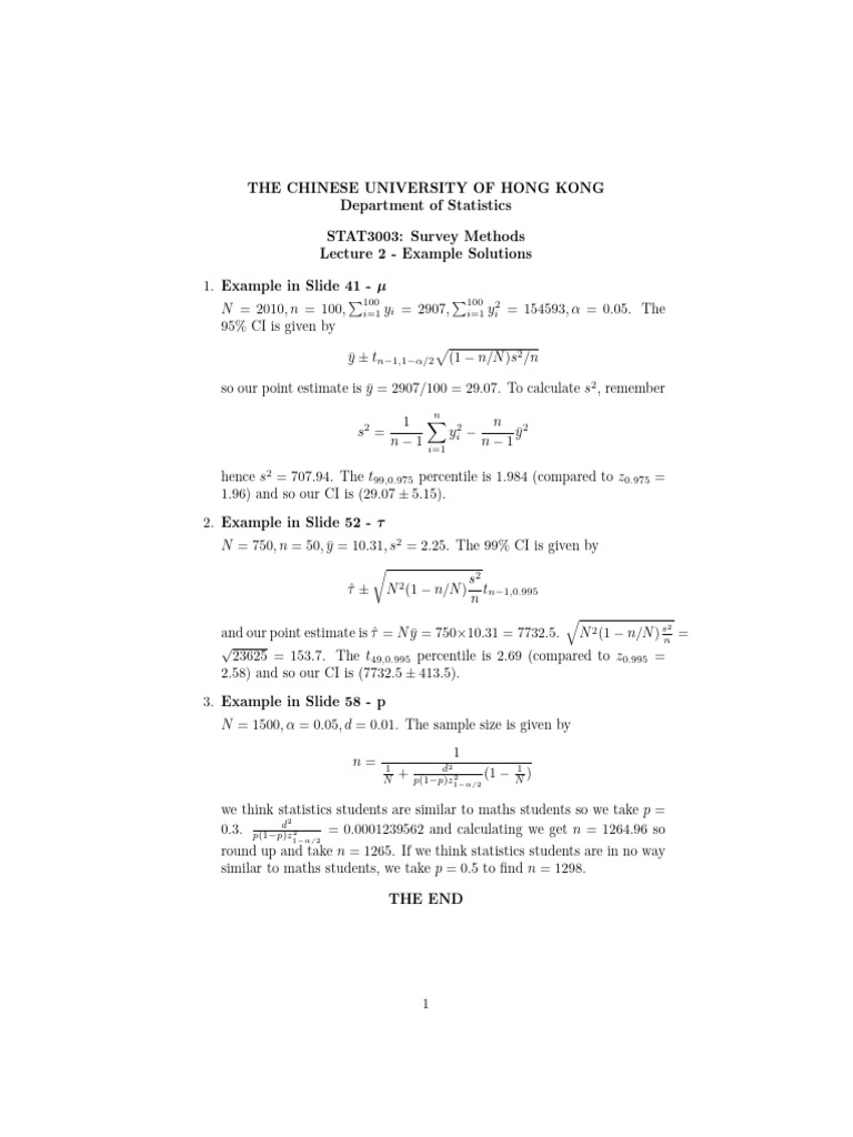 Lecture2-Example Solutions | PDF