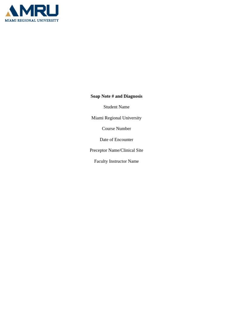 SOAP Note Template Clinical Rotation | PDF