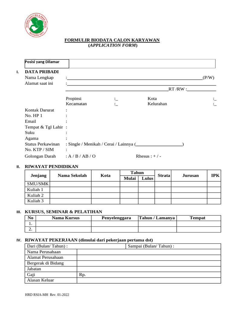 Form Identitas | PDF
