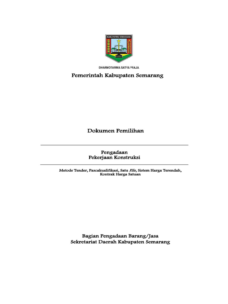 Dokumen Pemilihan - Rehab ICU RSGS | PDF