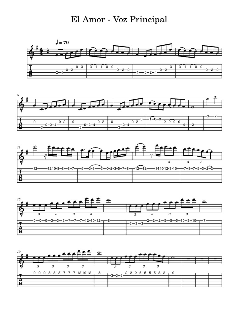 El Amor - Voz Principal | PDF