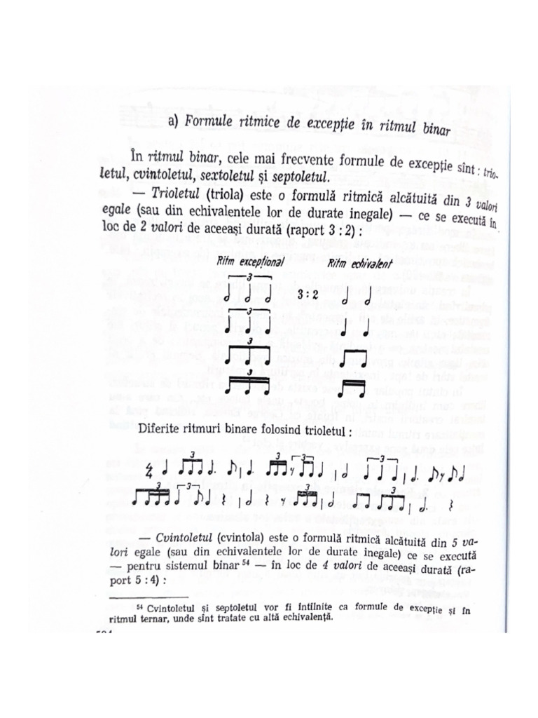 A) Formule Ritmice de Exceptie in Ritmul Binar | PDF