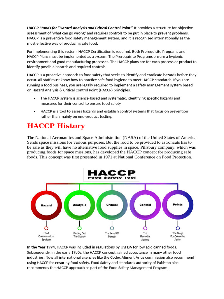 HACCP Stands For | PDF
