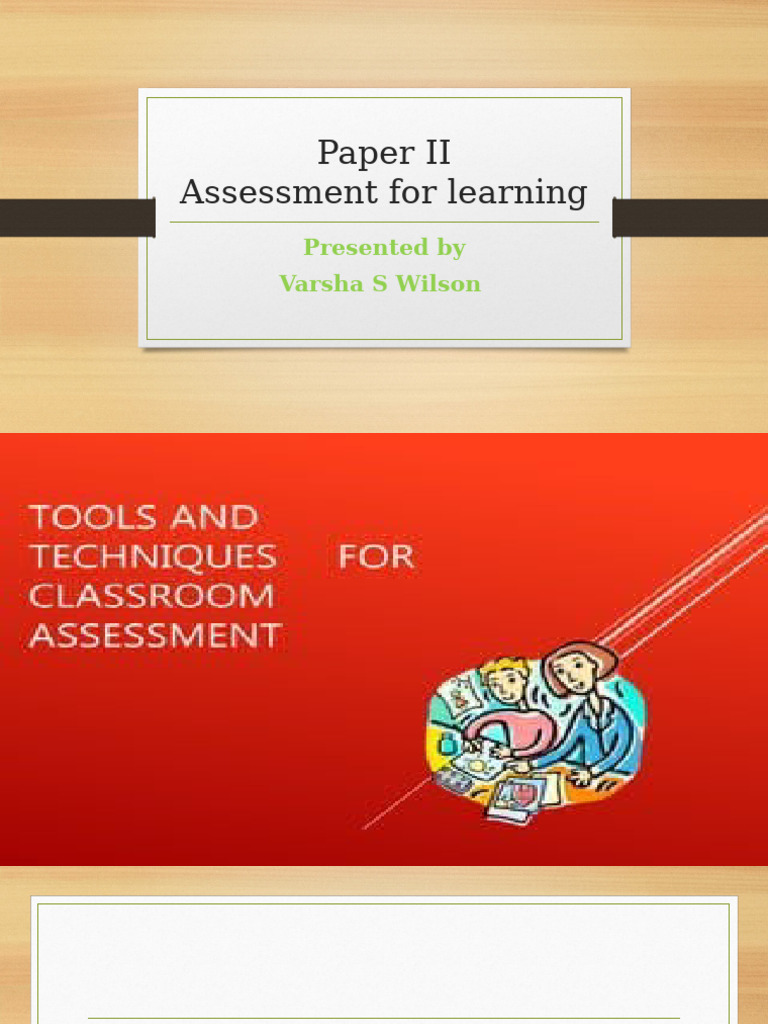 Classroom Assessment Tools Overview | PDF | Questionnaire | Survey ...