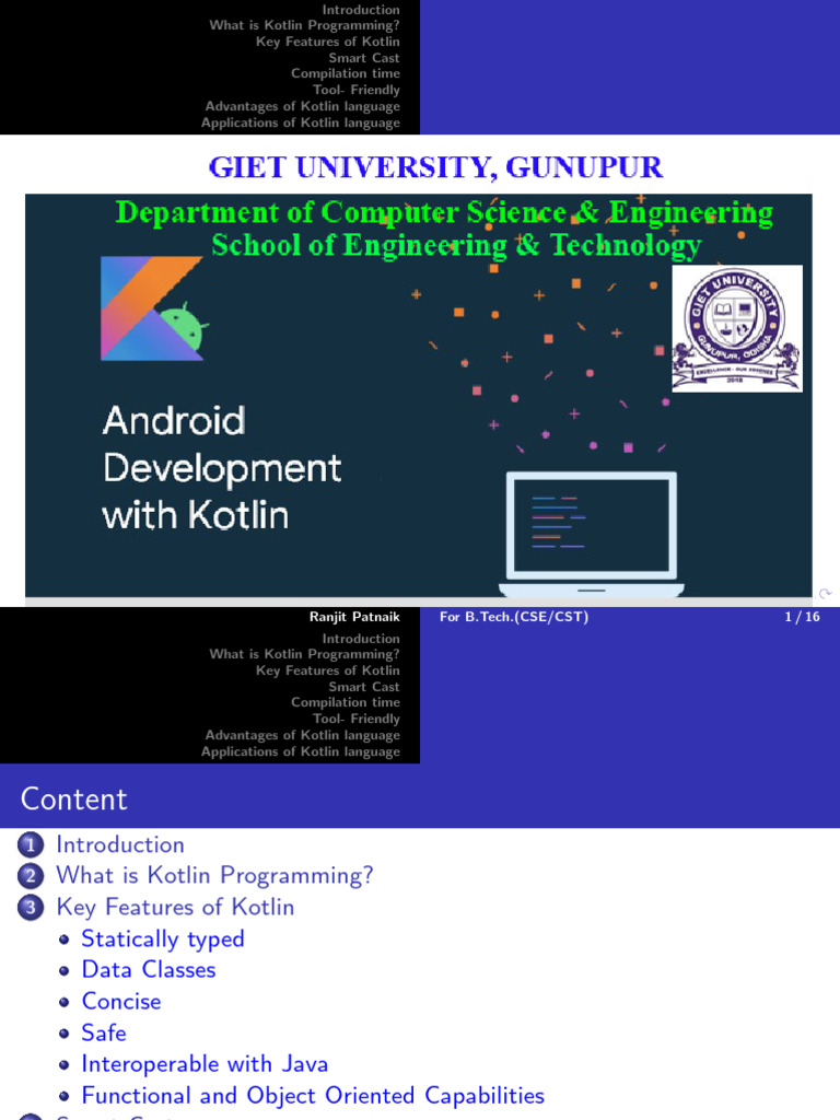1.introduction To Kotlin | PDF