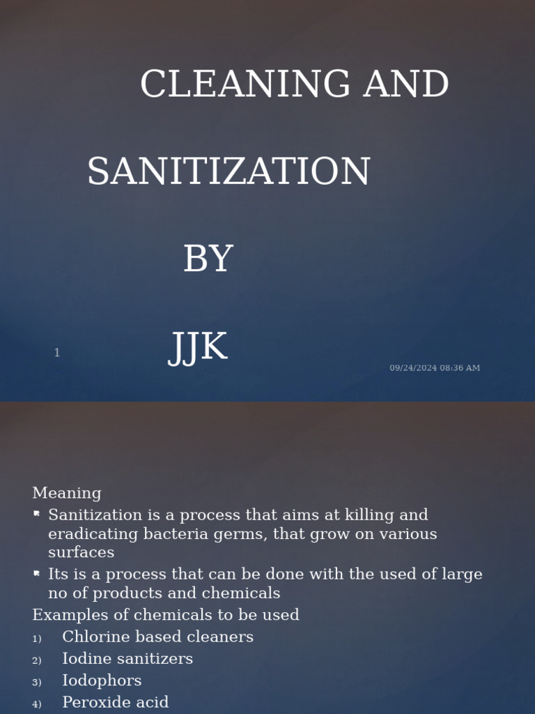 Cleaning and Sanitization | PDF