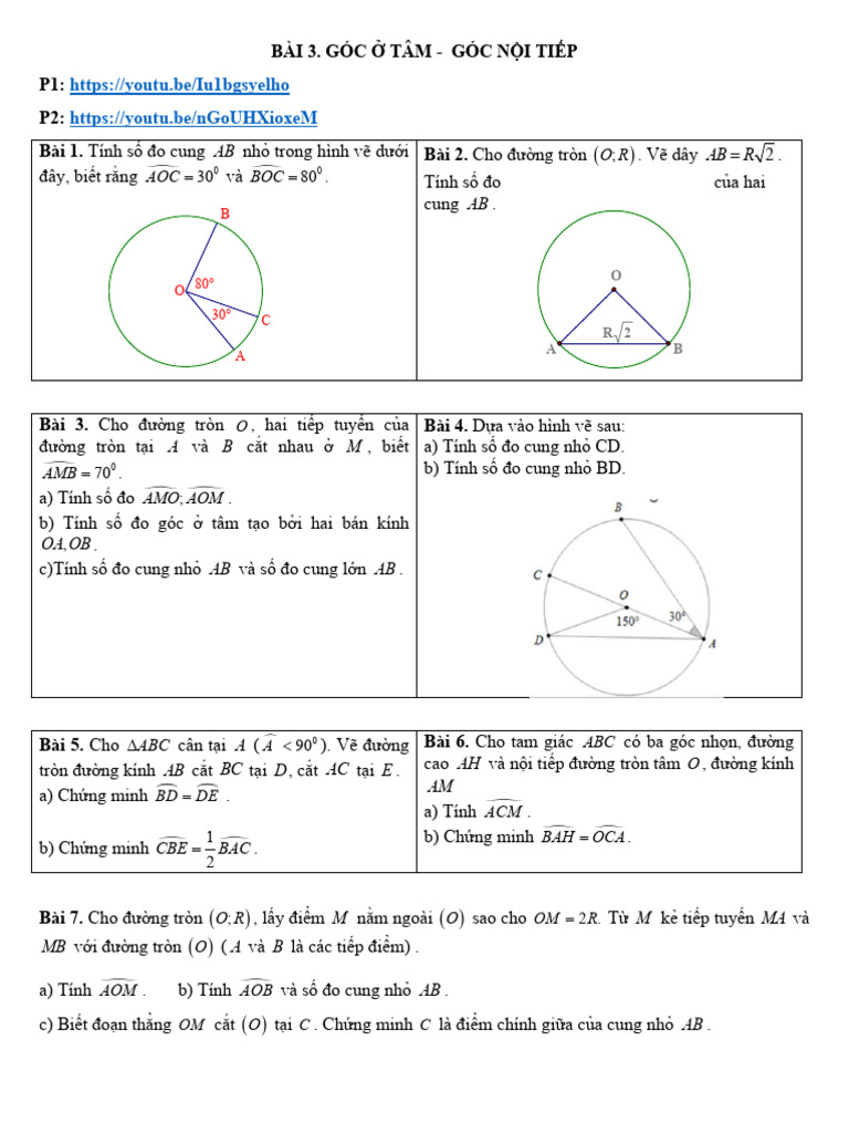 Bài 3 - Góc Tâm, Góc NT | PDF