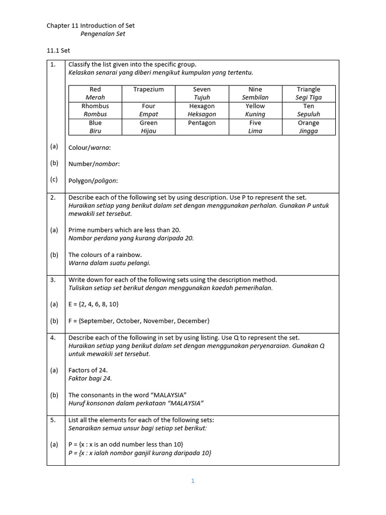 11.introduction To Set | PDF