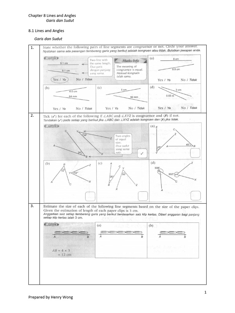 8.Lines and Angles | PDF