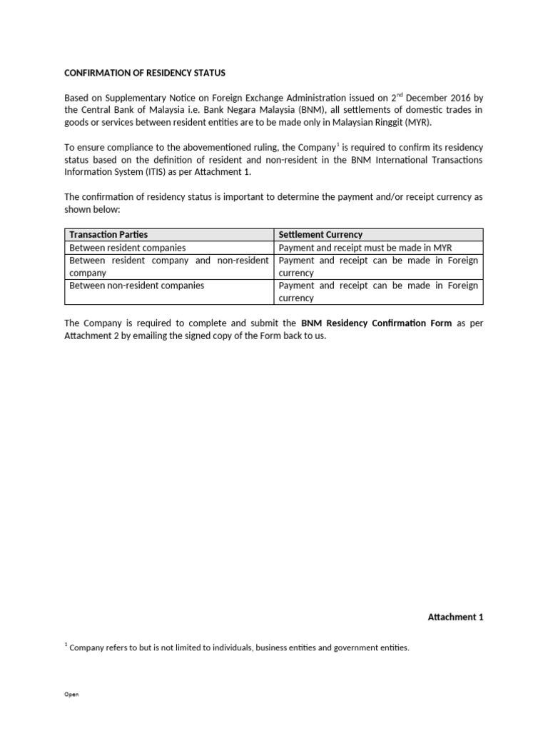 BNM Declaration Form | PDF | Private Law | Law