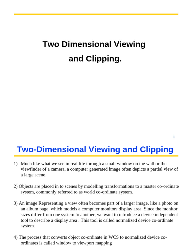 Viewing and Clipping | PDF