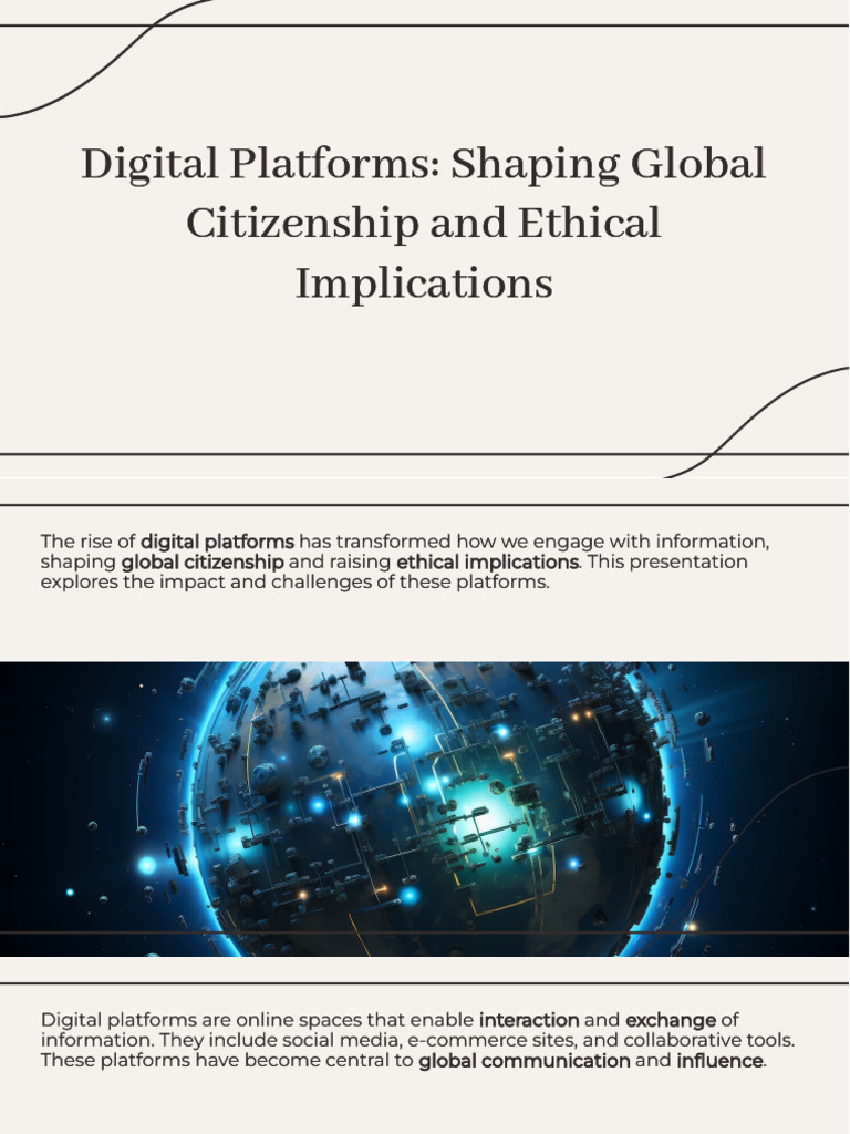 Slidesgo Digital Platforms Shaping Global Citizenship and Ethical ...