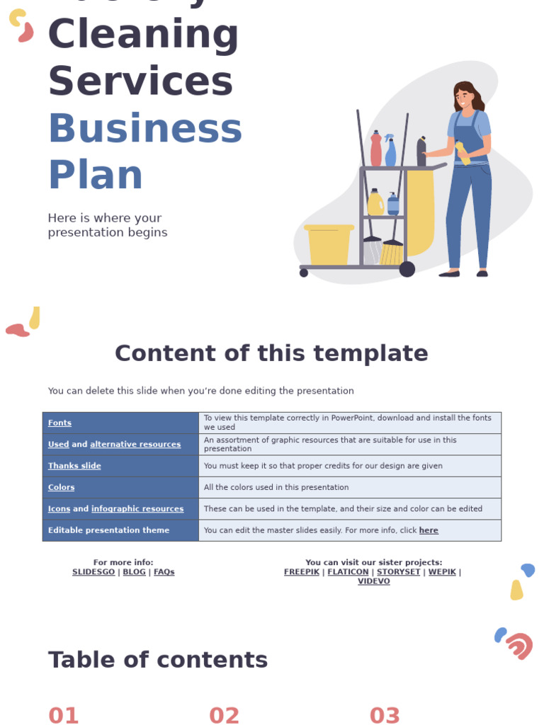 Factory Cleaning Services Business Plan by Slidesgo | PDF