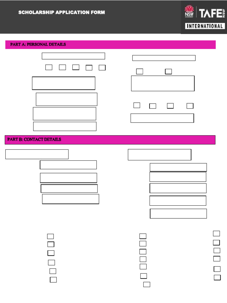 Tafe NSW Application First Form | PDF