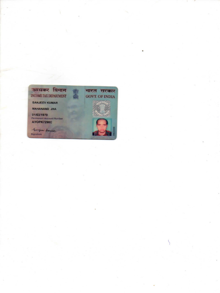 Pan Card Sanjeev | PDF