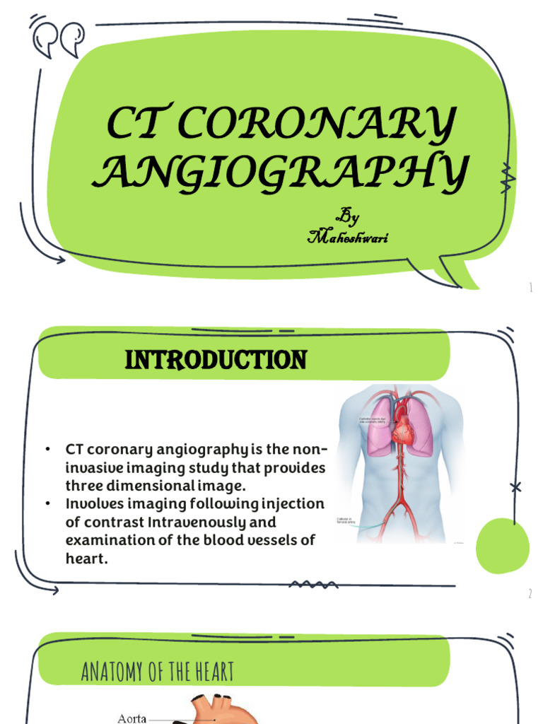 Ct Coronary Angiography 1 Pdf