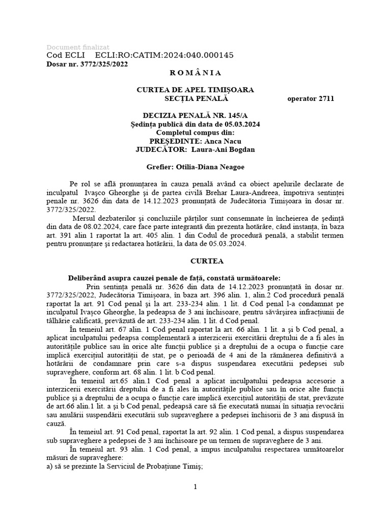 Sentința Pizd Grs | PDF